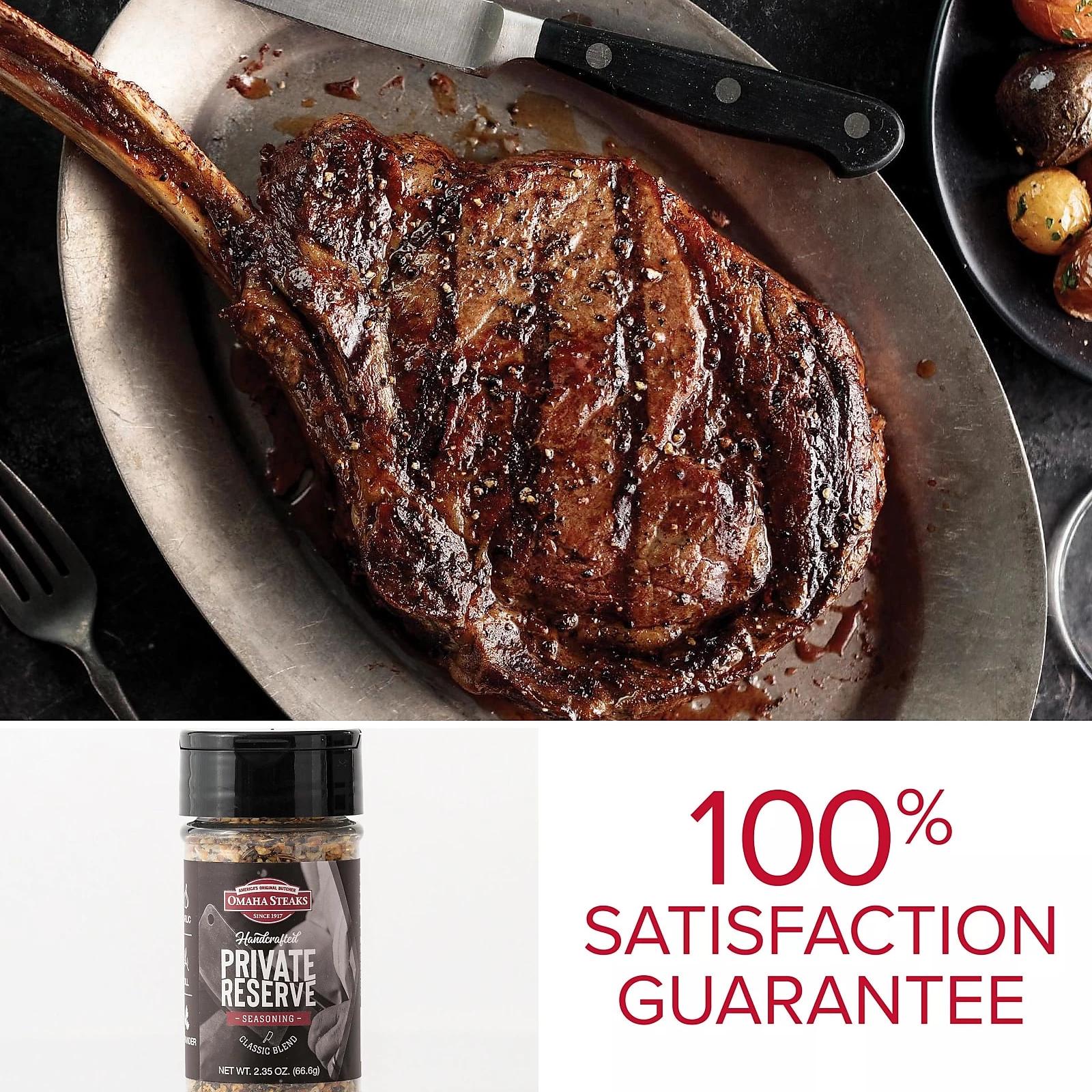 2 (36 oz.) Tomahawk Ribeyes + Seasoning | Omaha Steaks